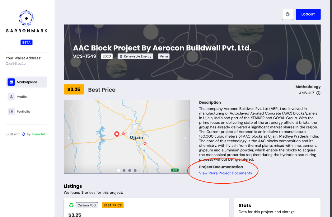 [projects] Link to Verra (or other registry) project details · Issue ...