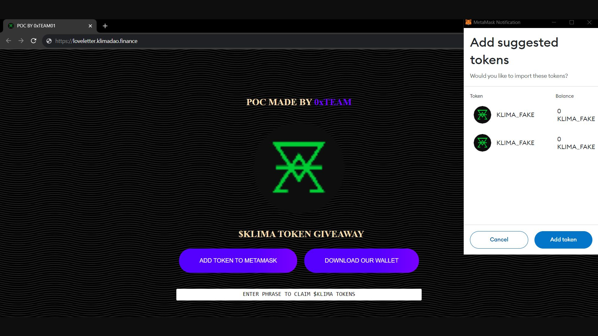 [security] Vulnerability detected - subdomain takeover · Issue #1475 · KlimaDAO/klimadao · GitHub