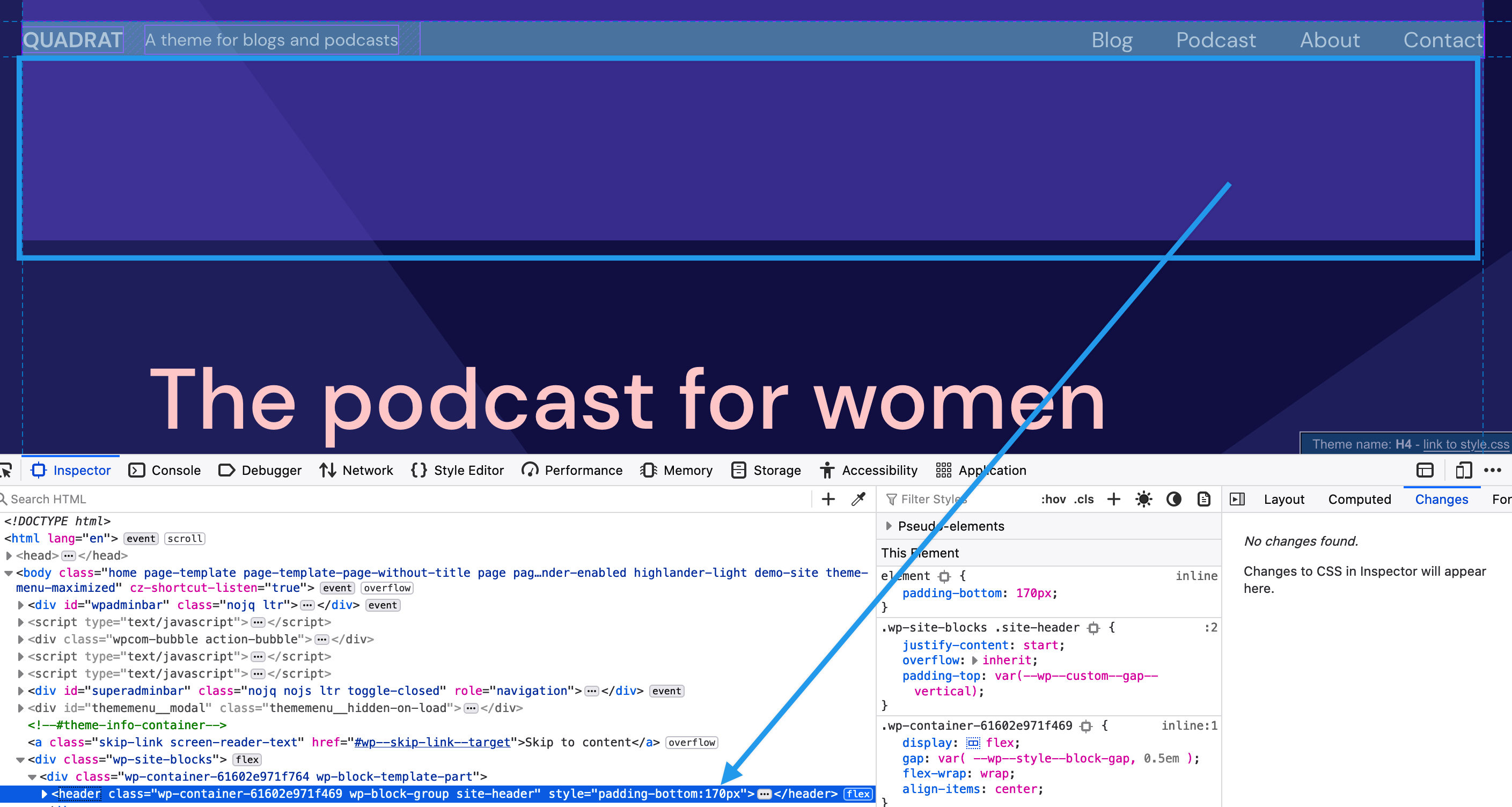 Quadrat: Option to reduce space under header · Issue #4828 · Automattic/themes · GitHub