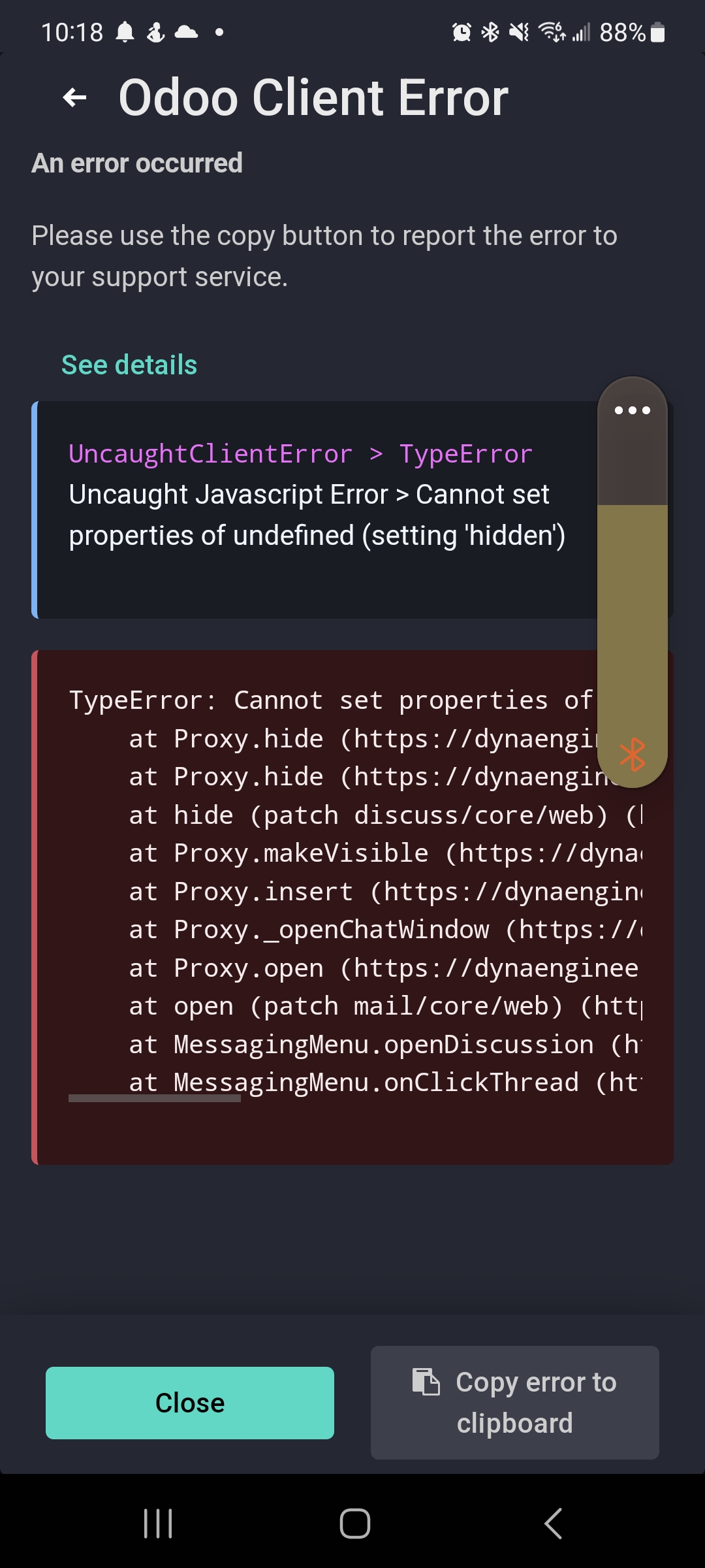 Cant use Discuss chat on Android · Issue #135097 · odoo/odoo · GitHub