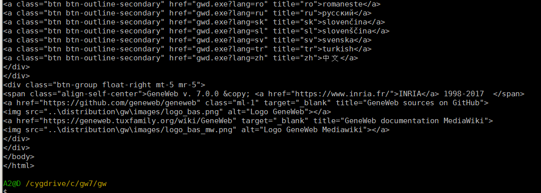 Installation de l’environnement de compilation de Geneweb pour Windows · geneweb geneweb ...