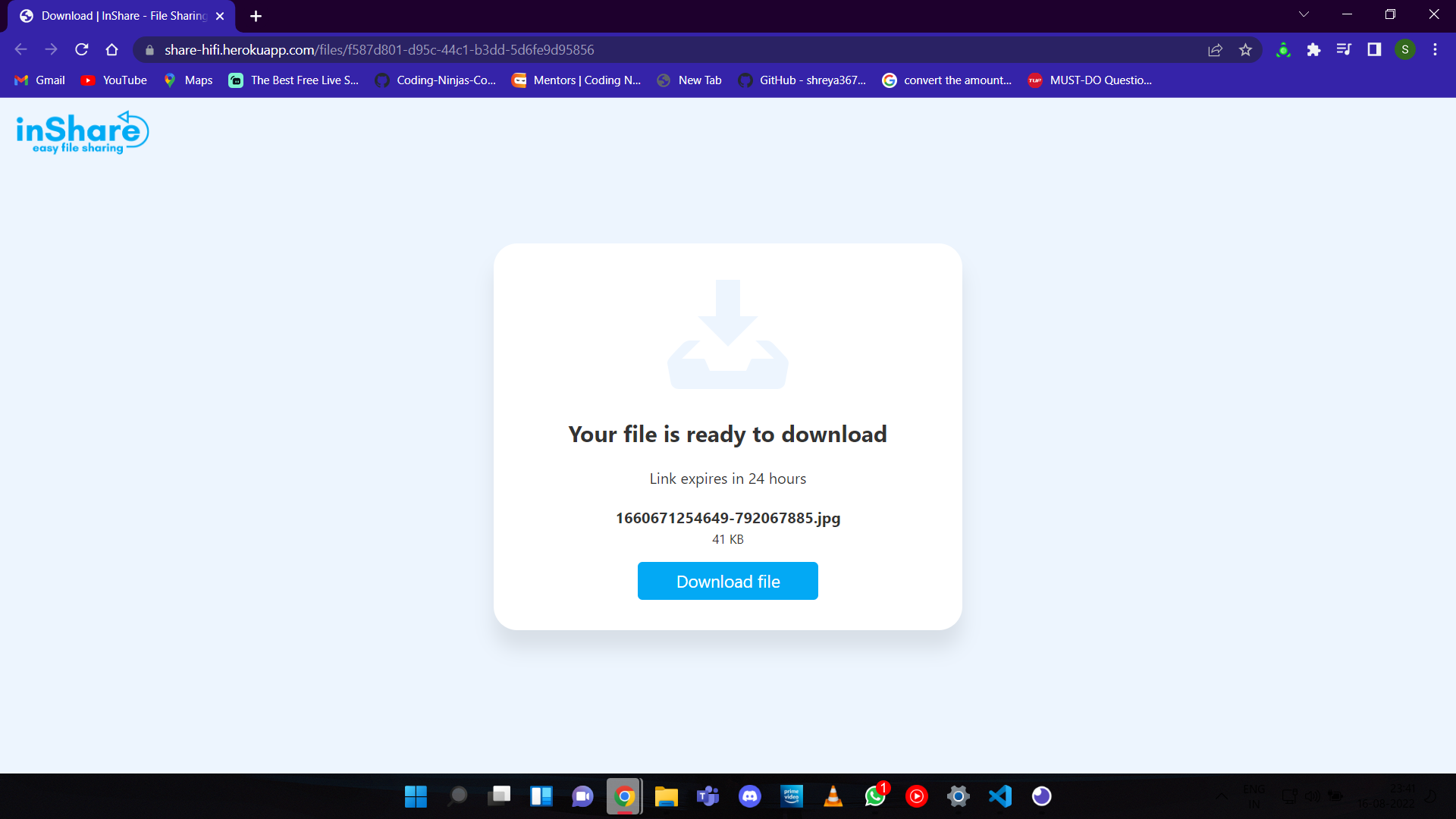 GitHub - g-sanskar/insShare
