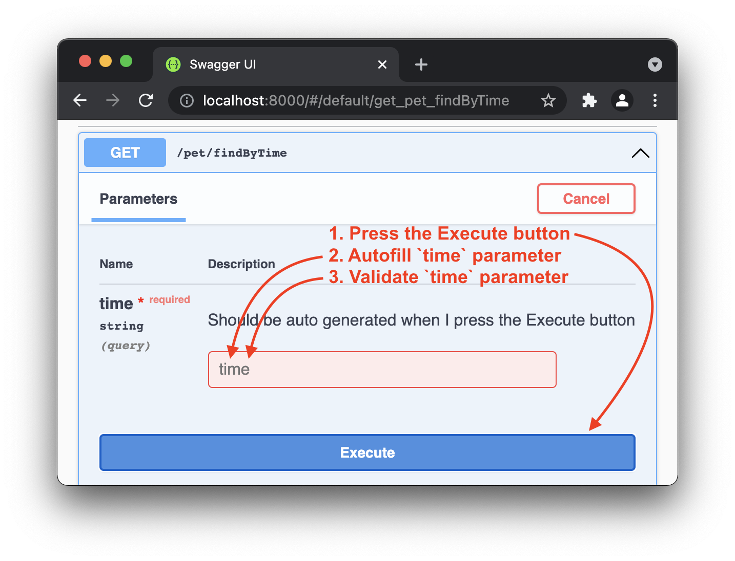 Autofill A Parameter Before Validation Issue 7456 Swagger api