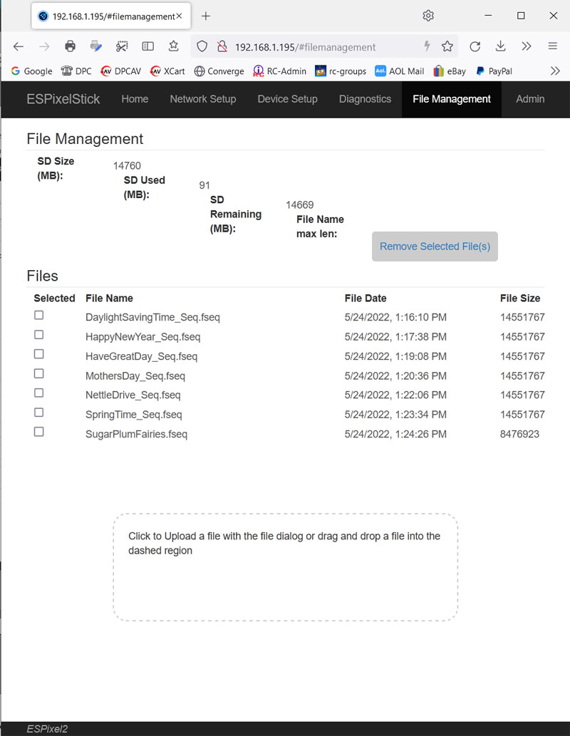 FPP Connect Multiple Files Corruption · Issue #427 · forkineye/ESPixelStick · GitHub
