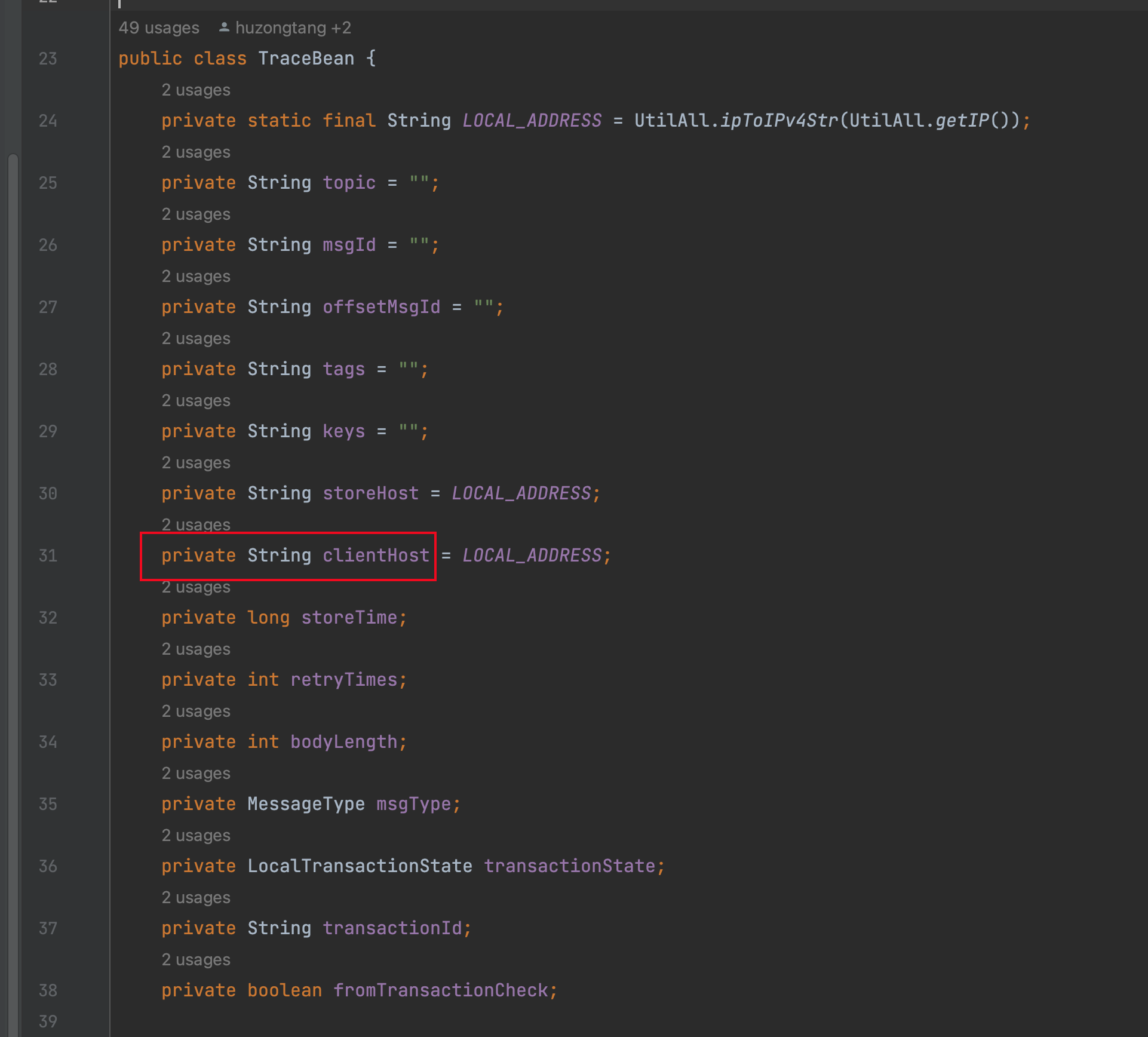 Is there a way to customize client host in trace data? · Issue #5497 · apache/rocketmq · GitHub