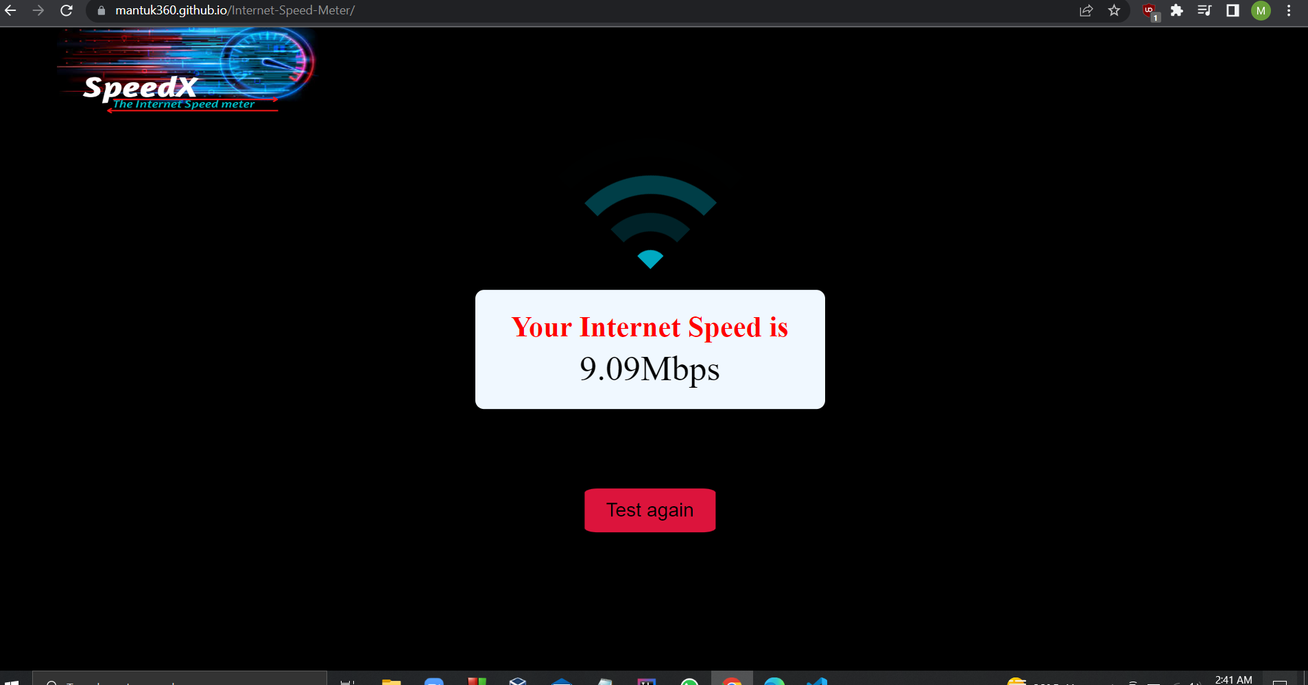 GitHub - MantuK360/Internet-Speed_Meter: This application allows user ...