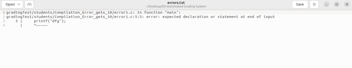Github Talmizrahii Os Automated Grading System A File Comparison And Automated Grading System