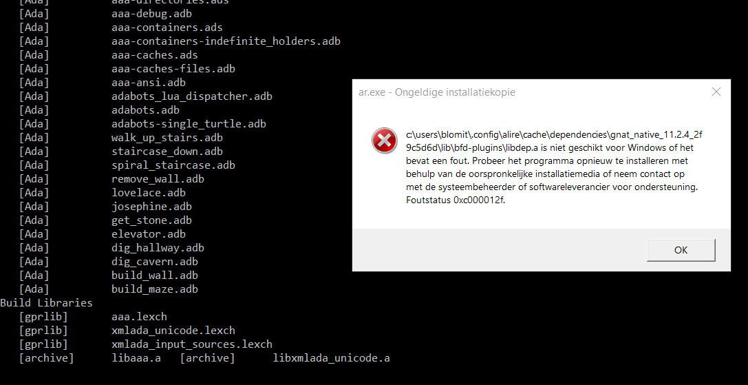 alr toolchain selection assistant hangs on Windows · Issue #1088 · alire-project/alire · GitHub
