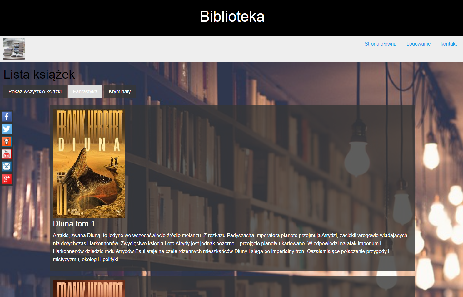 GitHub - Bezben/ProjektBiblioteka: Strona internetowa dla biblioteki zrobiona przy użyciu ...