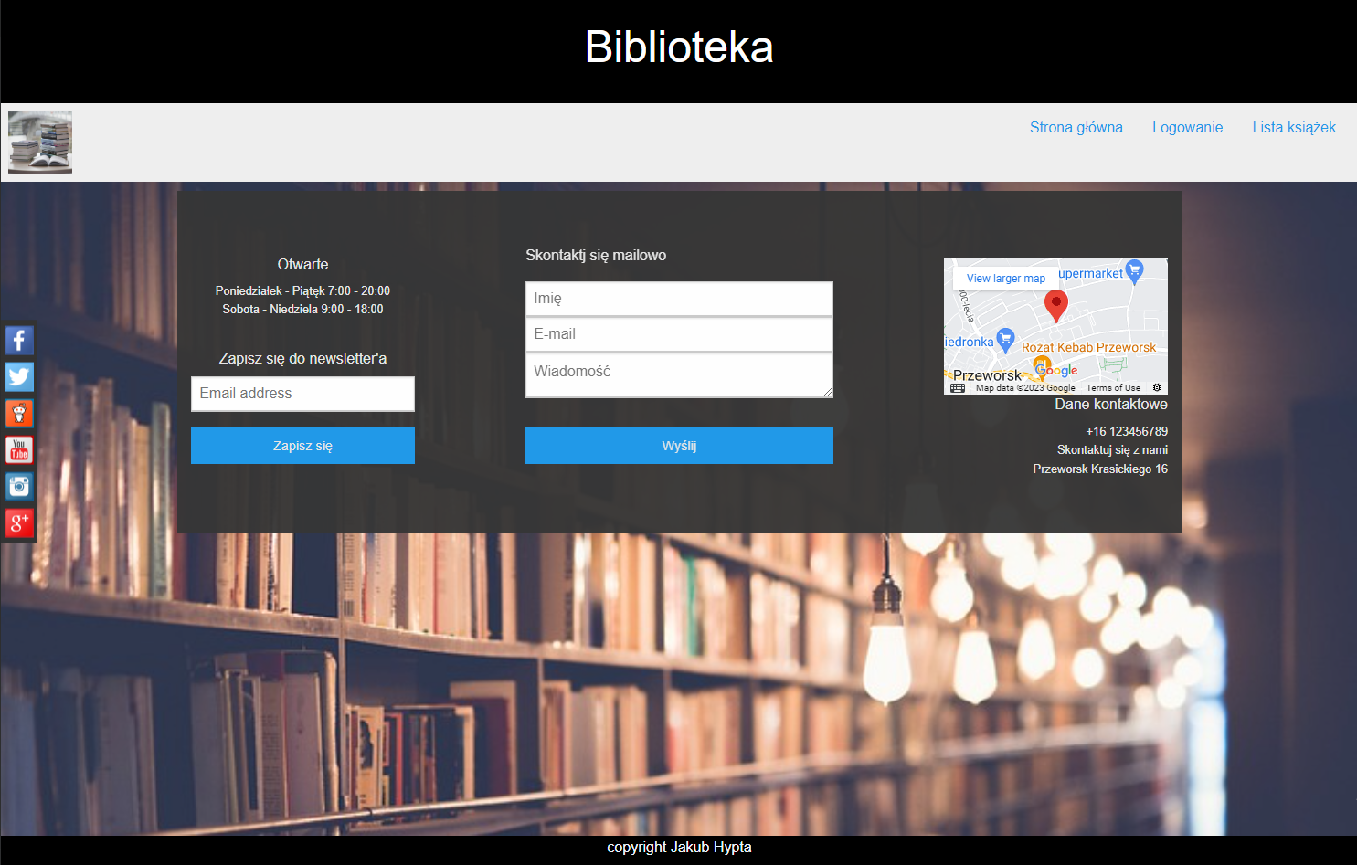 GitHub - Bezben/ProjektBiblioteka: Strona internetowa dla biblioteki zrobiona przy użyciu ...