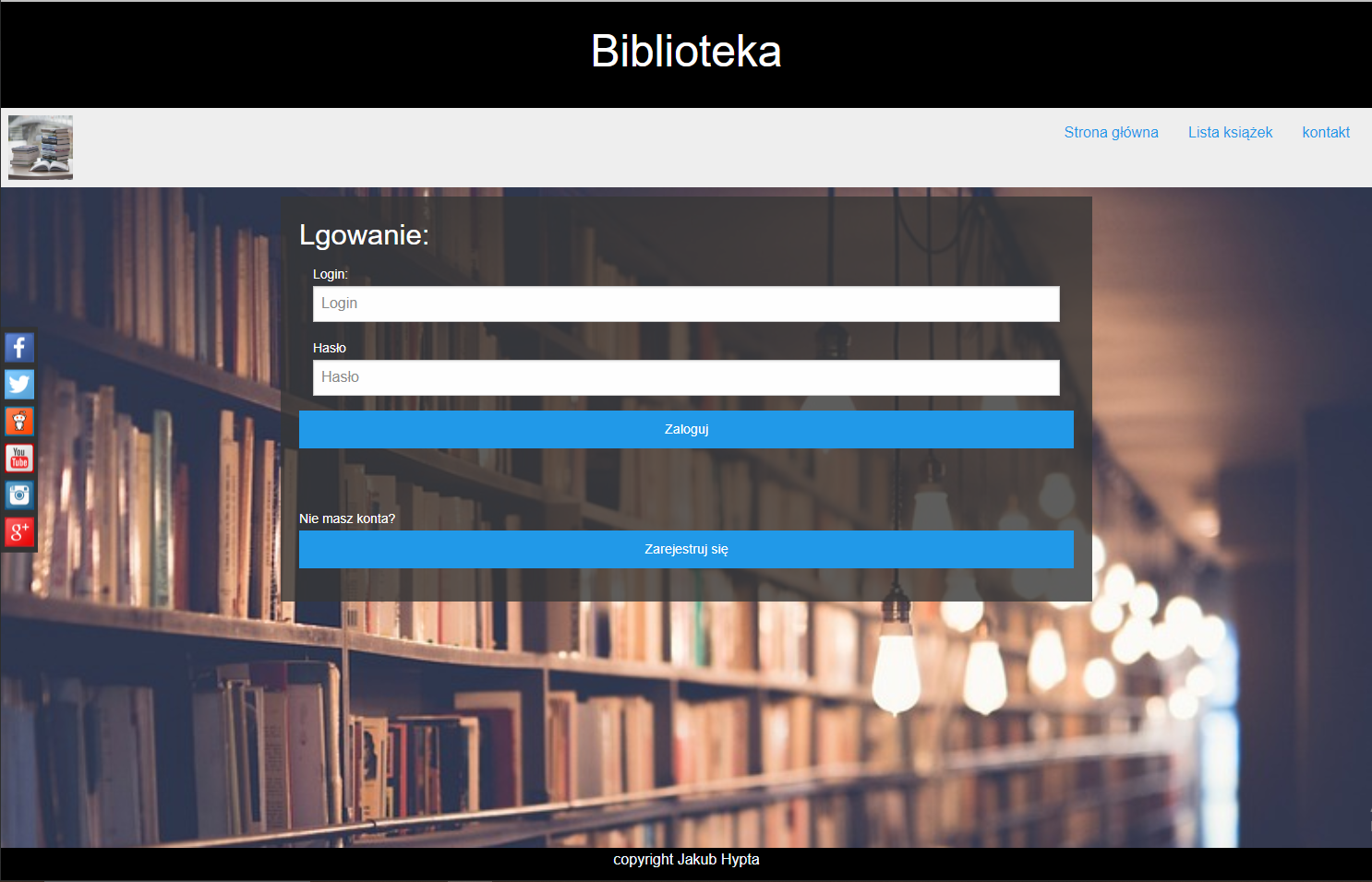 GitHub - Bezben/ProjektBiblioteka: Strona internetowa dla biblioteki zrobiona przy użyciu ...
