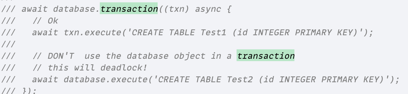 Direct transaction access in onUpgrade · Issue #944 · tekartik/sqflite · GitHub