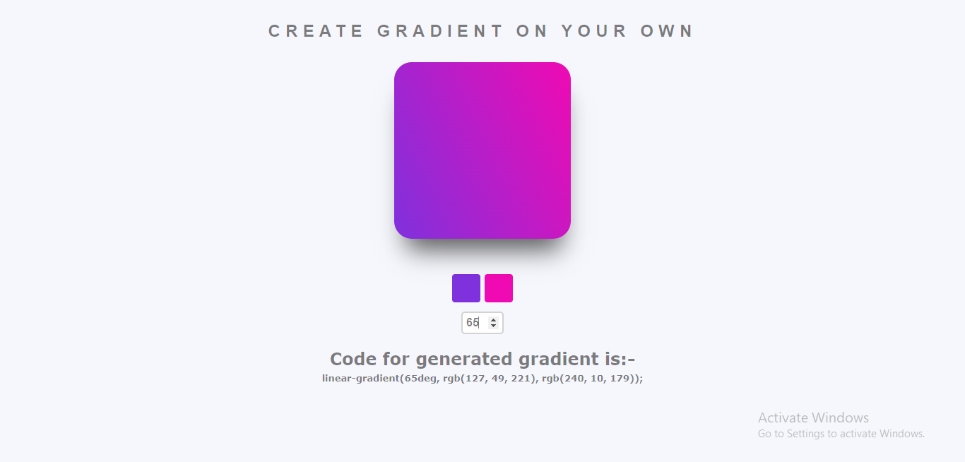 GitHub - harkhanishan/gradient-generator: This is an simple HTML, CSS, JS project. In this ...