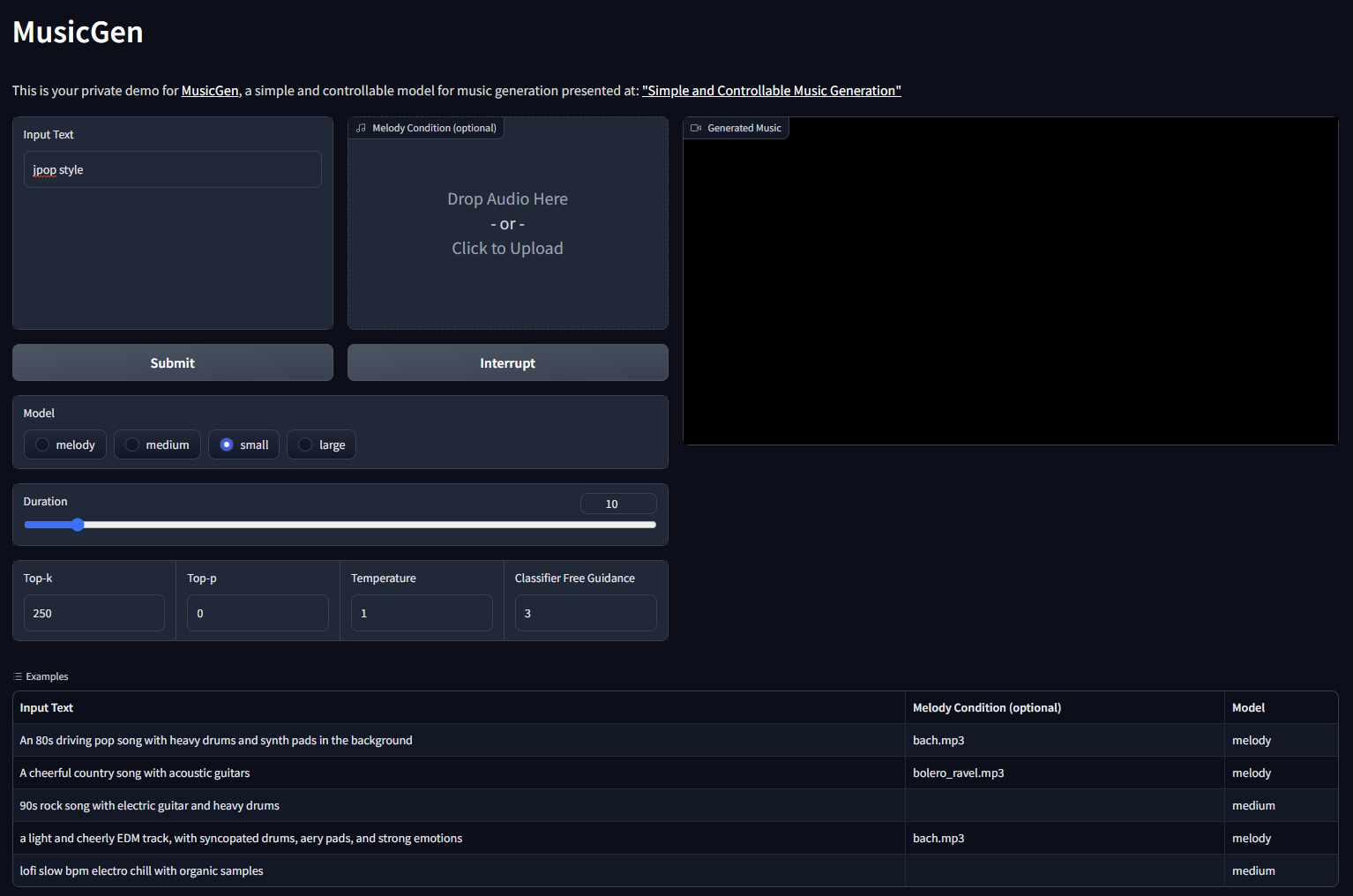 Black windows when generated. · Issue #122 · facebookresearch/audiocraft · GitHub