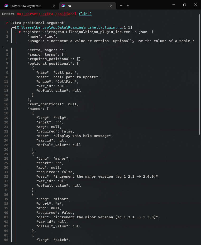 Plugin Register Failed When Path Have Space · Issue 5856 · Nushellnushell · Github