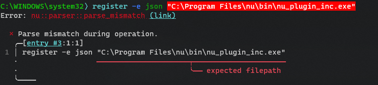 Plugin register failed when path have space · Issue #5856 · nushell/nushell · GitHub