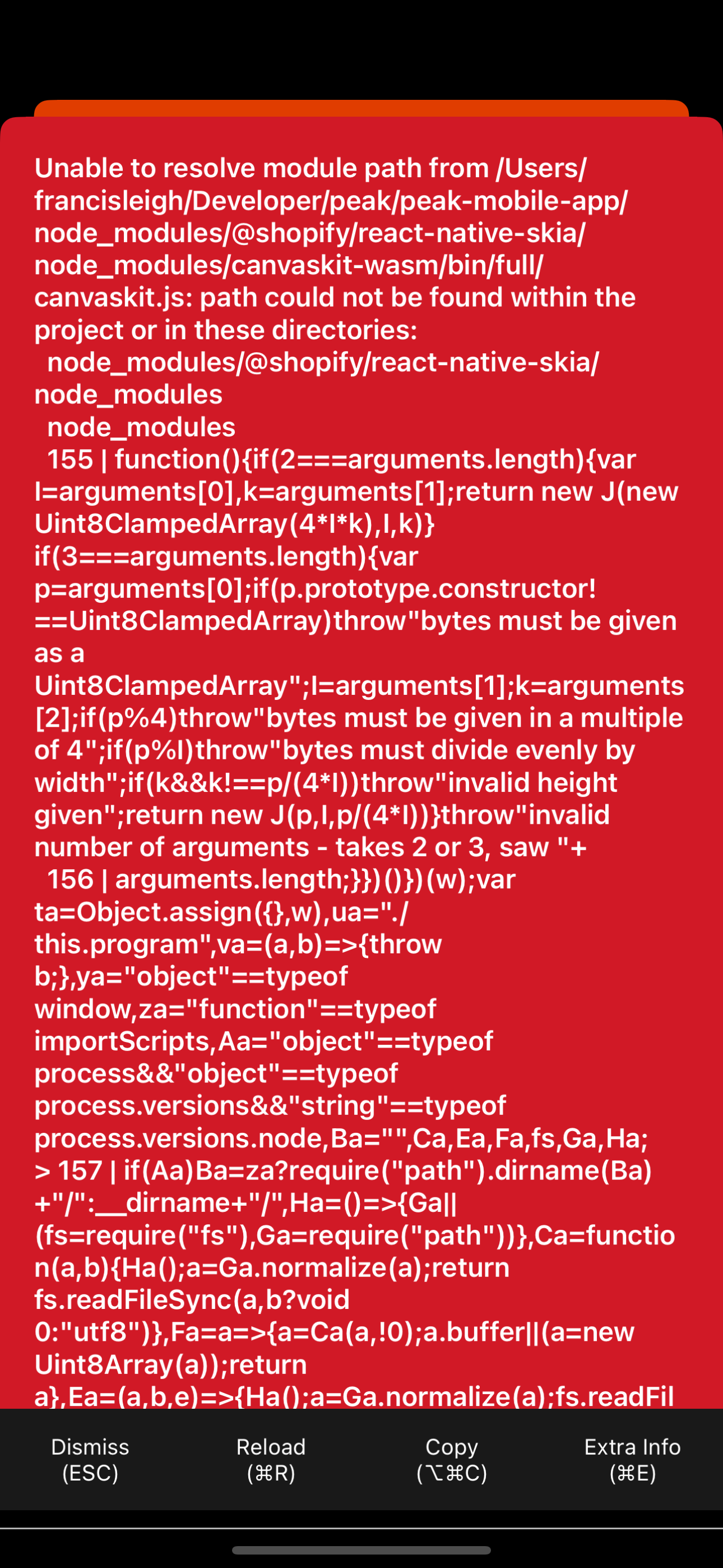 Unable to resolve module path · Issue #1353 · Shopify/react-native-skia · GitHub