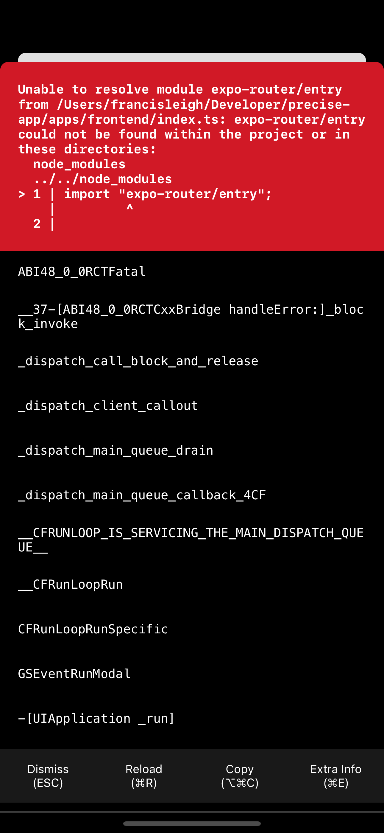 Error: While resolving module `expo-router/entry` · Issue #375 · expo/router · GitHub