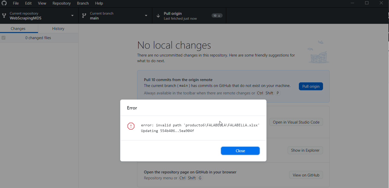Problema en Pull · Issue #237 · pescap/WebScrapingMDS · GitHub