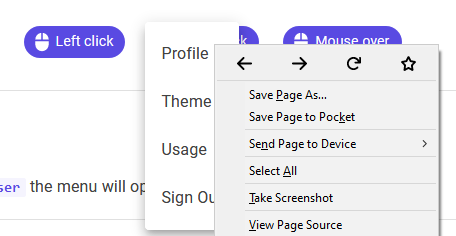 Browser's context menu is displayed when using MudMenu and MouseEvent.RightClick ActivationEvent ...