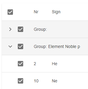 MudTable: Items of collapsed Groups are not checked when checking the main checkbox · Issue ...