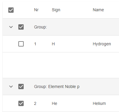 MudTable: Items of collapsed Groups are not checked when checking the main checkbox · Issue ...