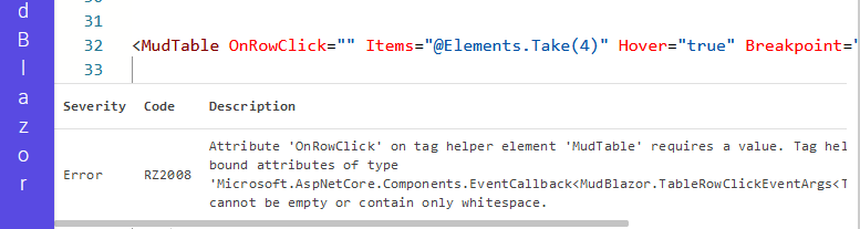 Mudtable Selection Highlight Doesnt Work Without An Empty Onrowclick Event Handler · Issue