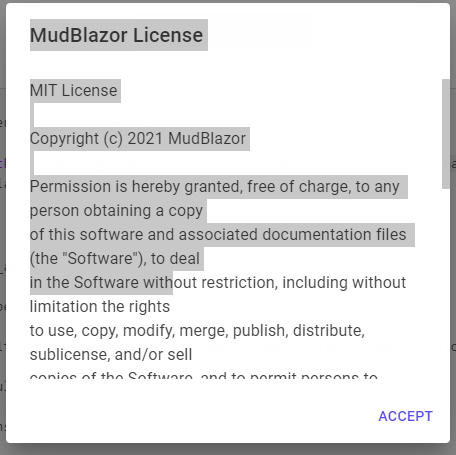 Unable to make the text selection within the muddialog content · Issue #4477 · MudBlazor ...