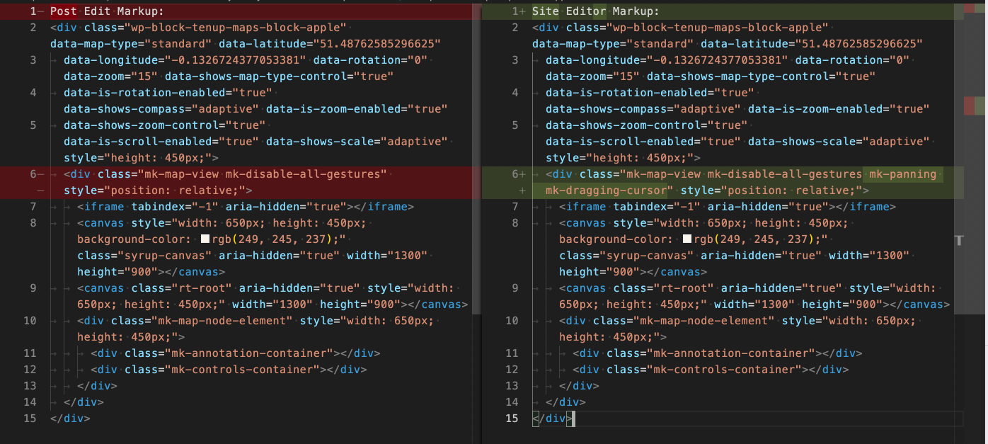 Block not responding to mouse events like dragging the map canvas when rendered in the iframed ...