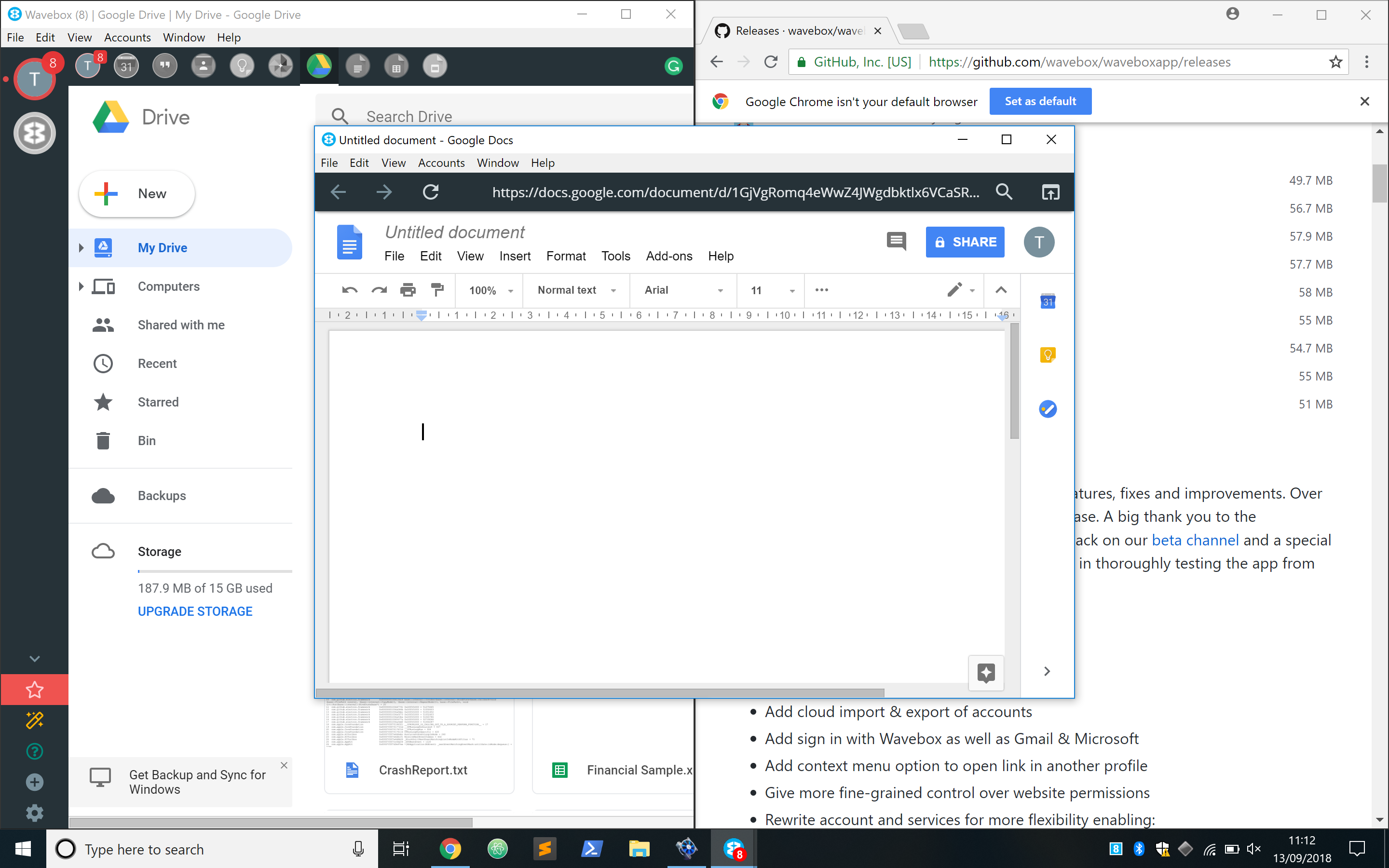 google drive - scaling is not automatic on windowed wavebox · Issue #785 · wavebox/waveboxapp ...