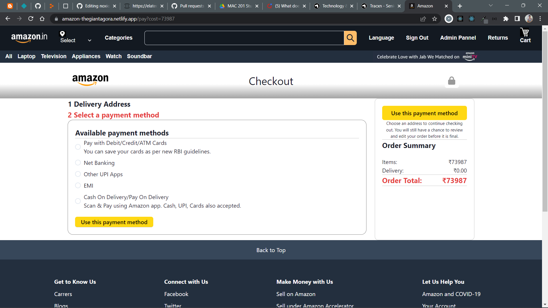 GitHub - p9168247913/Amazon_Clone: Amazon is India’s first Omni channel shopping brand, founded ...