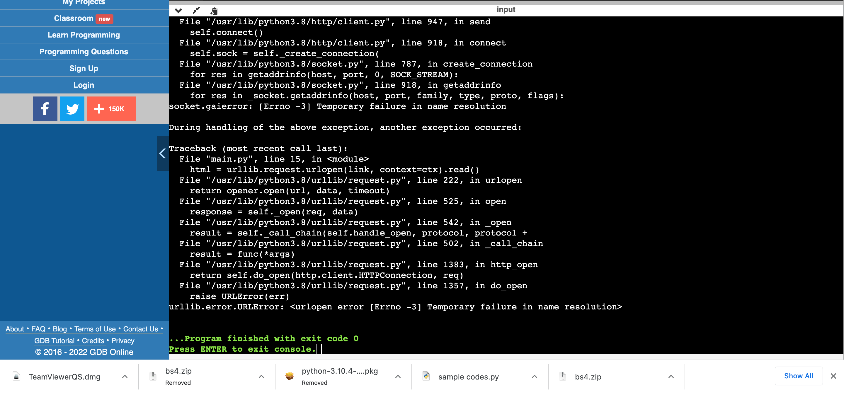 Scraping Numbers from HTML using BeautifulSoup. The program will use urllib to read the HTML ...