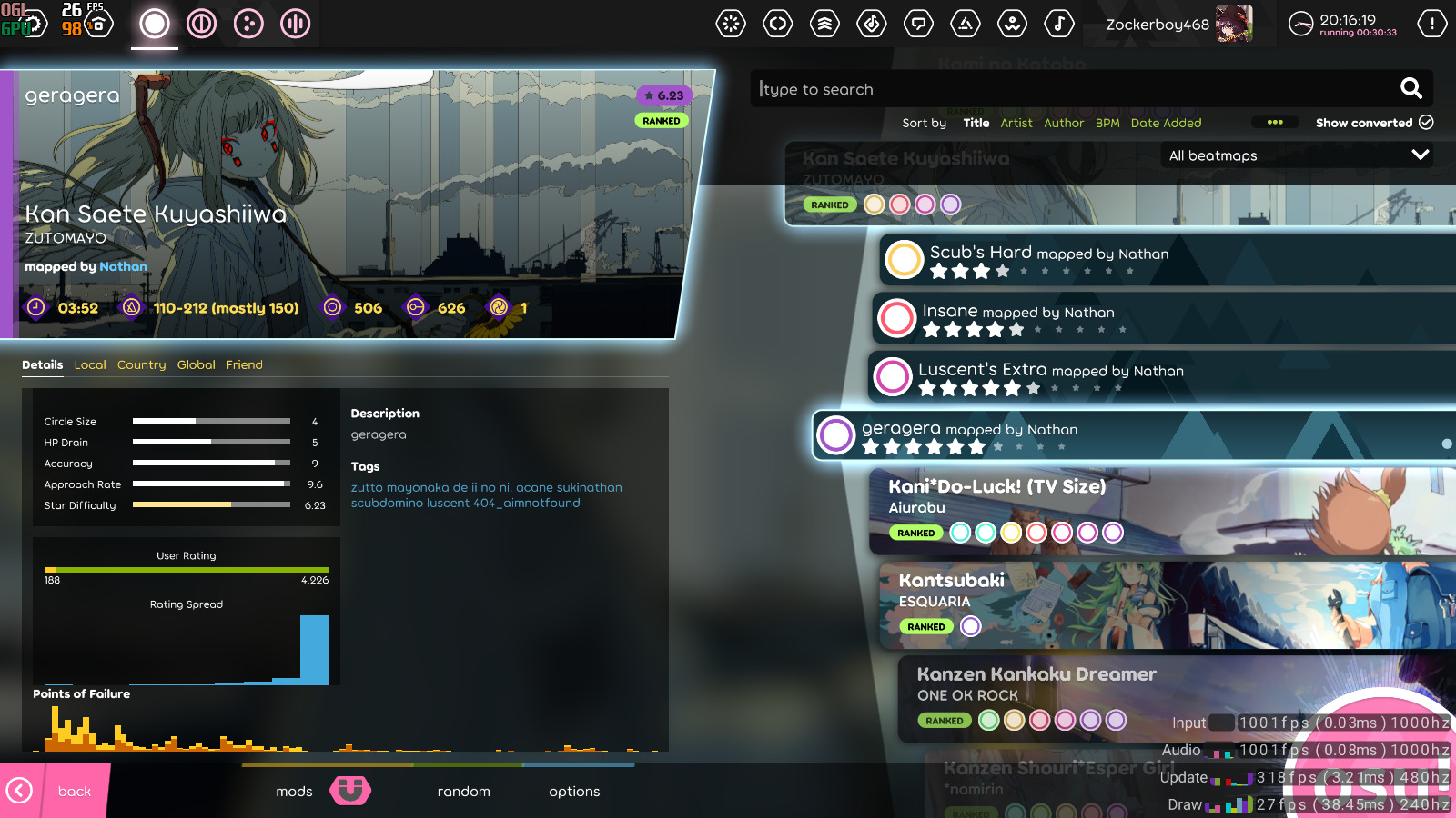 Extreme framedrops in beatmap menu · Issue #17805 · ppy/osu · GitHub