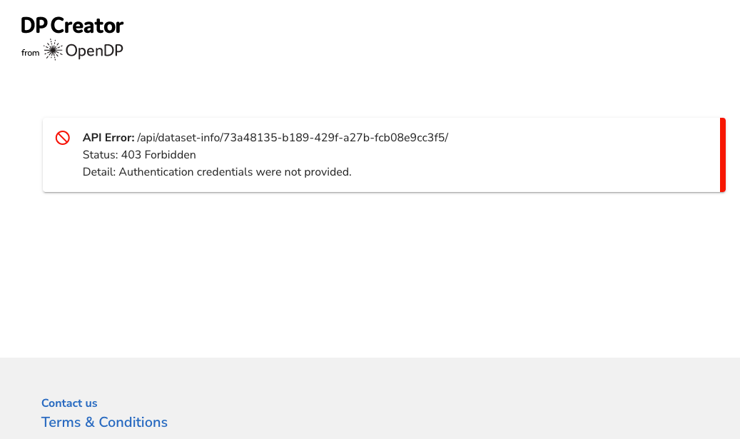 Continuation needed if API Error Encountered · Issue #477 · opendp/dpcreator · GitHub