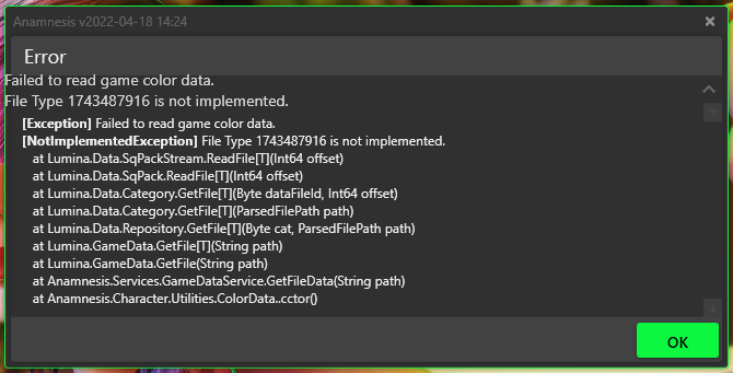 Corrupt Color data file (chara/xls/charamake/human.cmp) · Issue #171 · TexTools/FFXIV_TexTools ...