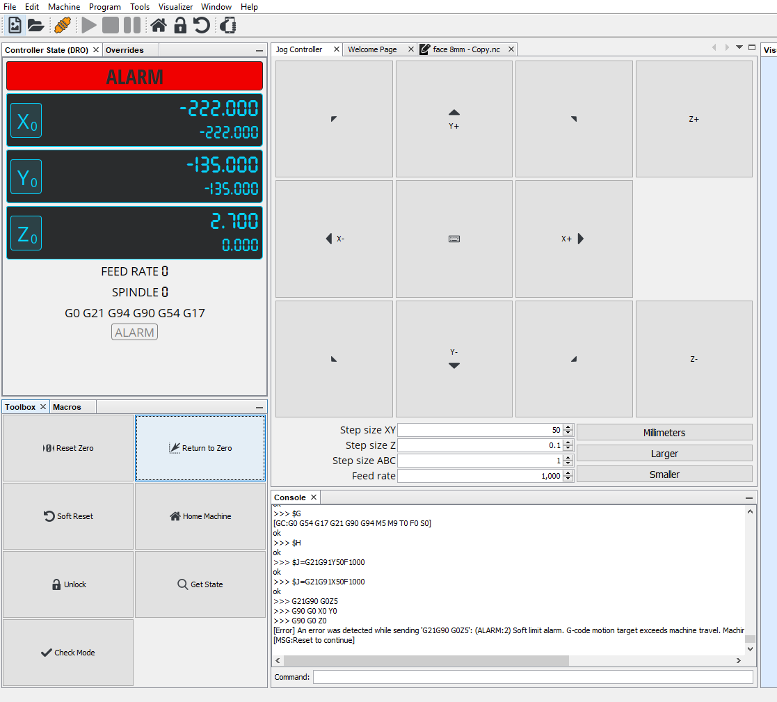After succesfull home the machine first move is to Z=0, this triggers alarm · Issue #1776 · grbl ...