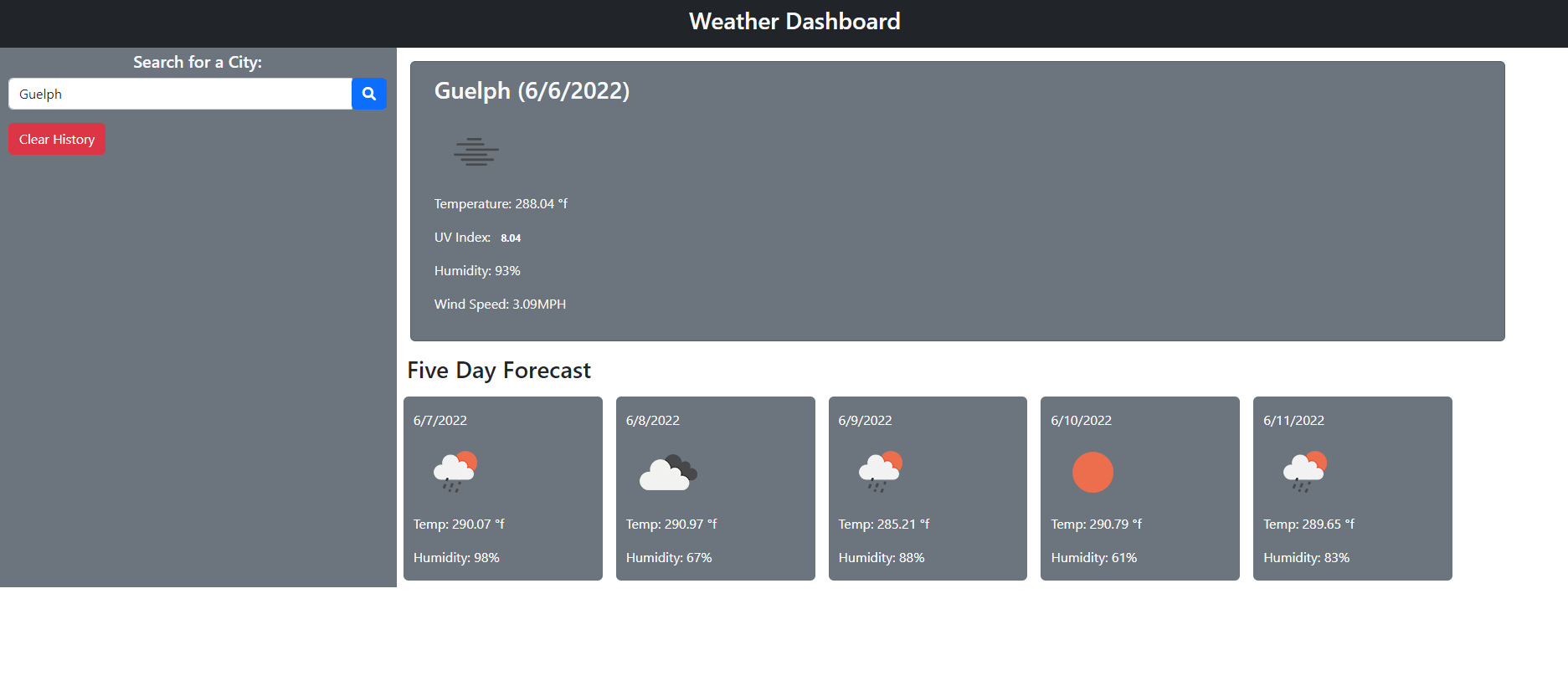 GitHub - TrevorBos/Weather-Dashboard