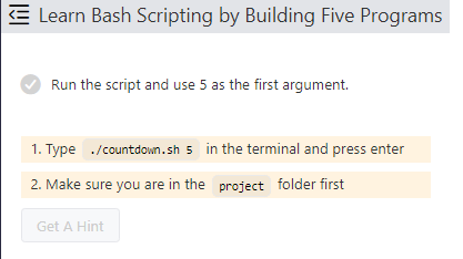 Stuck in a step in Learn Bash Scripting by Building Five Programs, database curriculum · Issue ...