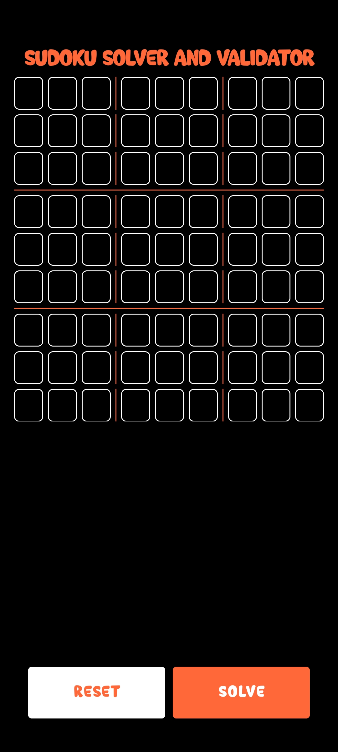 GitHub - thundra0308/Sudoku-Solver-and-Validator: Android Application