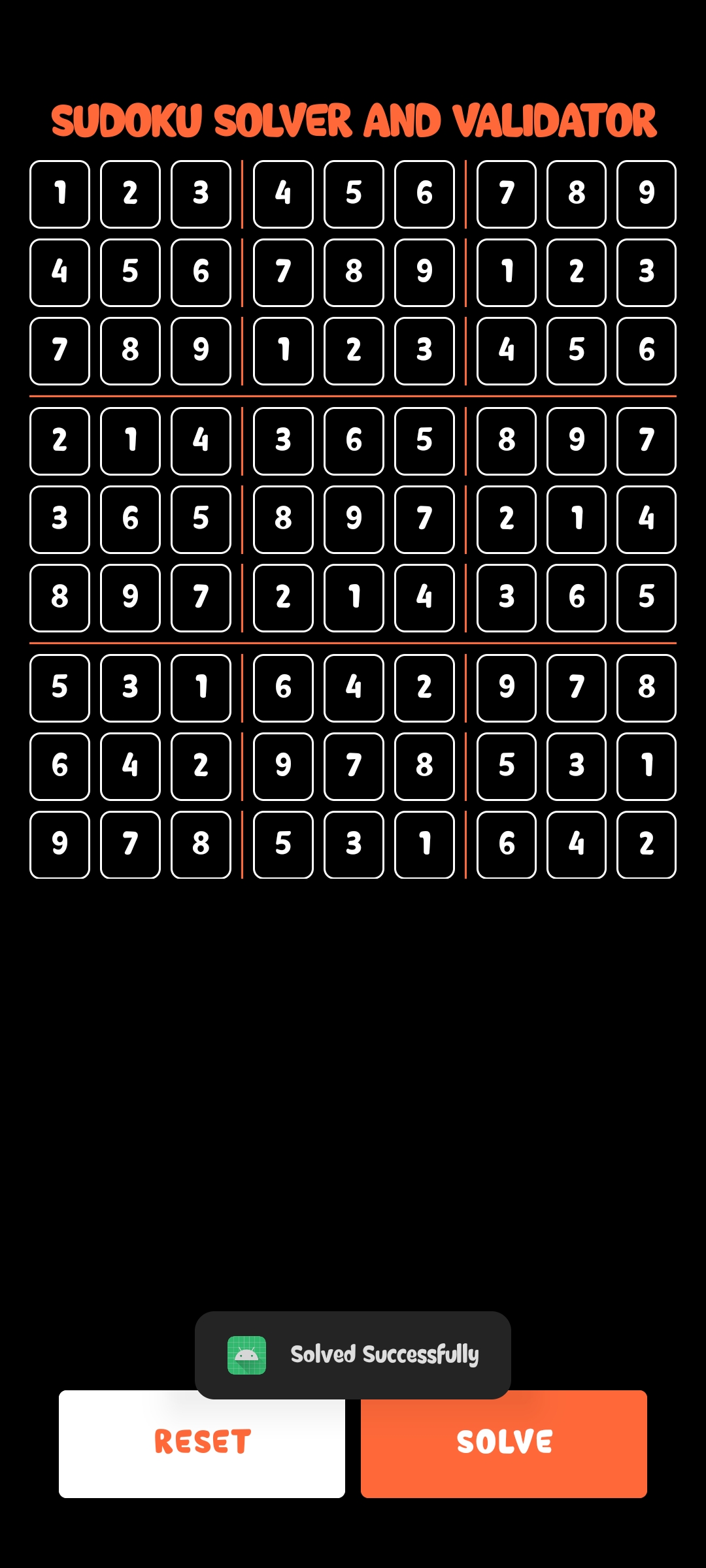GitHub - thundra0308/Sudoku-Solver-and-Validator: Android Application