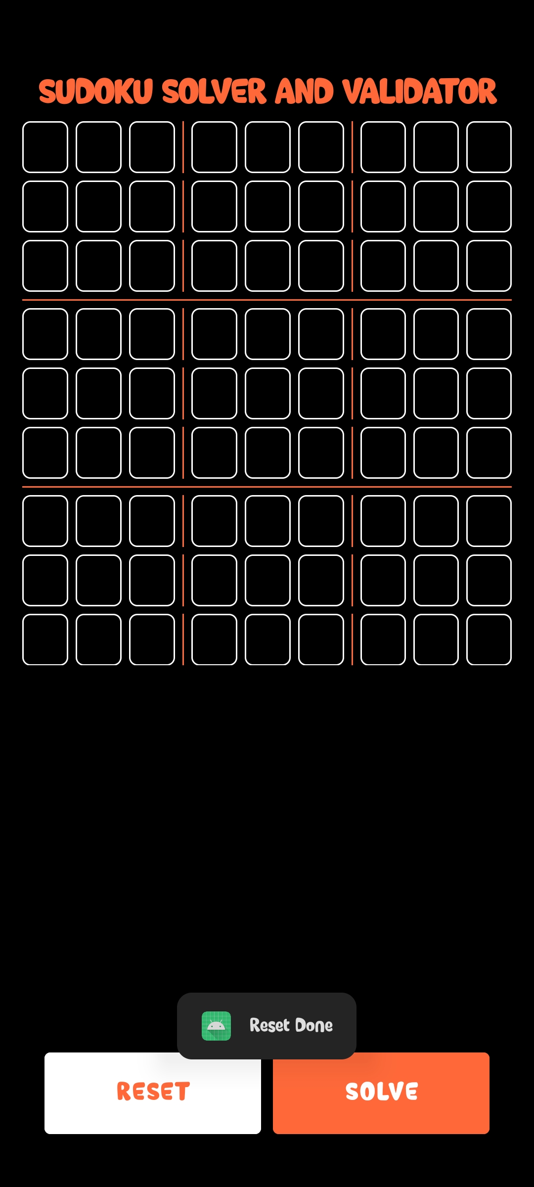 GitHub - thundra0308/Sudoku-Solver-and-Validator: Android Application