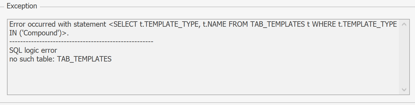 Unable to import preset compounds,prompt SQL logic error · Issue #2698 · Open-Systems ...