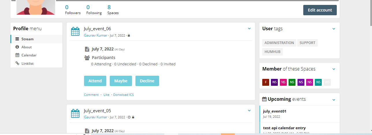 Hide another section in profile related to posts · Issue #10 · smart ...