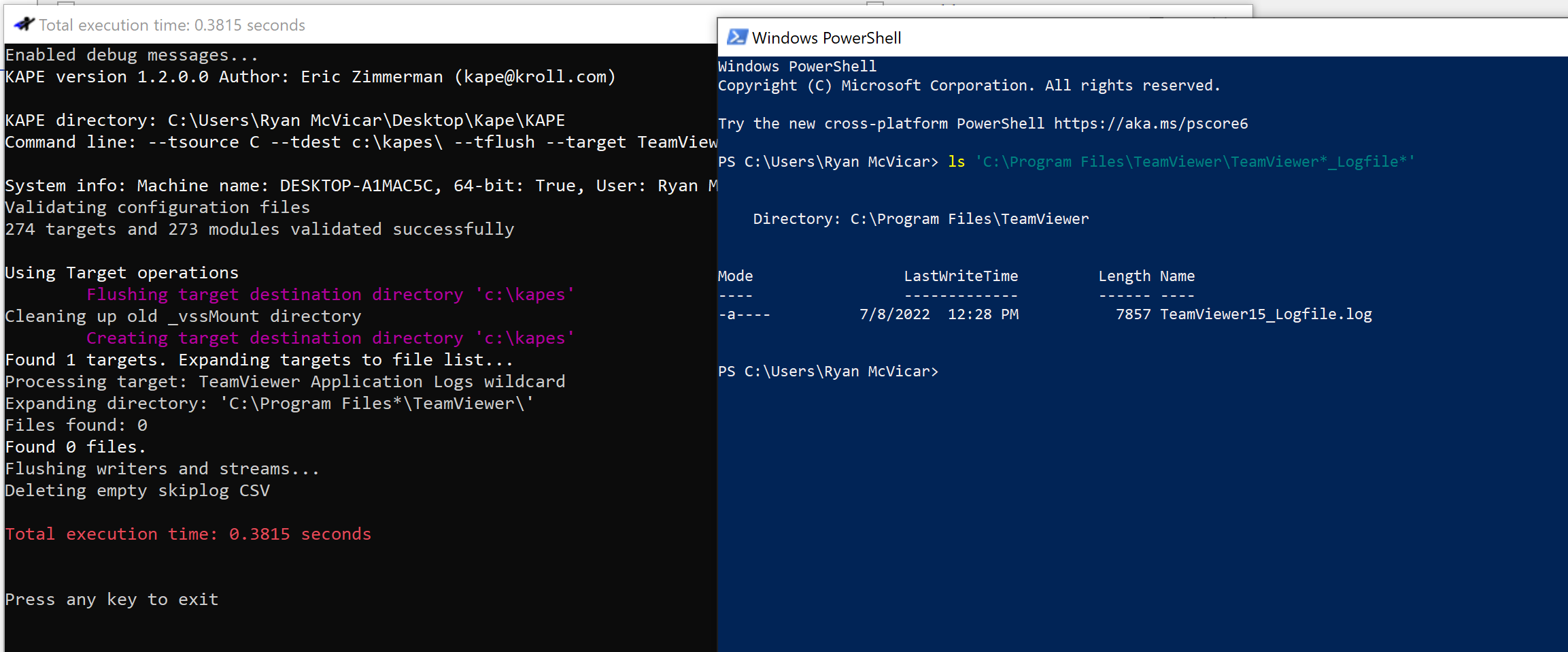 Kape not expanding target Paths · Issue #664 · EricZimmerman/KapeFiles · GitHub