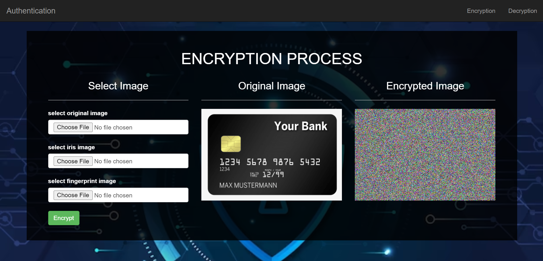 GitHub - kalpithasrinivas/Biometric-Authentication: A secure way of encrypting and decrypting ...