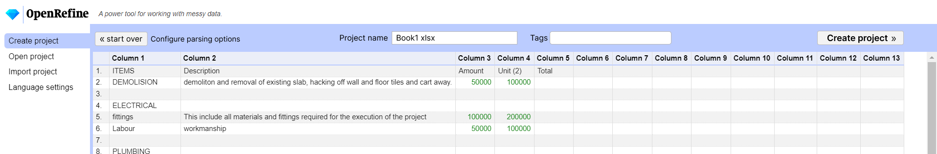 Improve UI and UX of the create project tab · Issue #5675 · OpenRefine ...