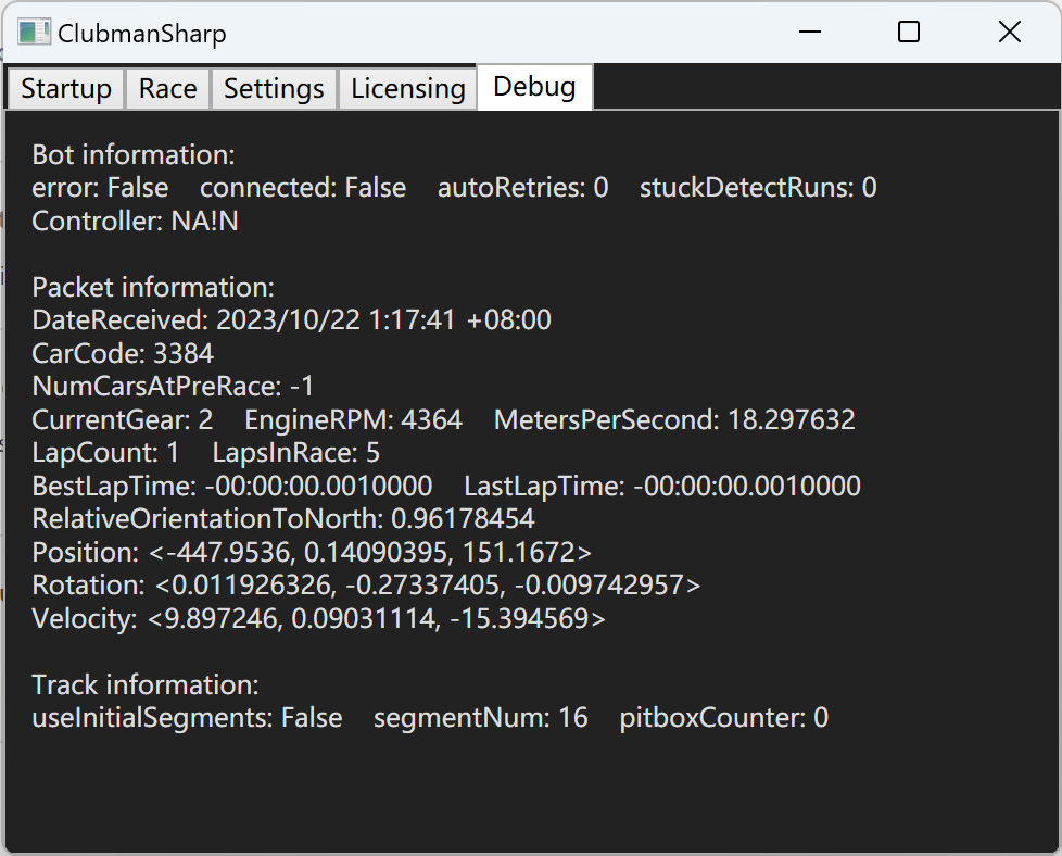 Support ticket: Hard to win race · Issue #63 · ddm999/ClubmanSharp · GitHub
