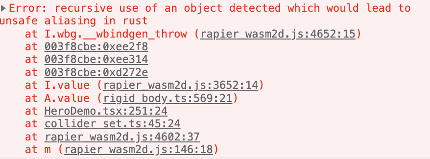 Error: recursive use of an object detected which would lead to unsafe aliasing in rust · Issue ...