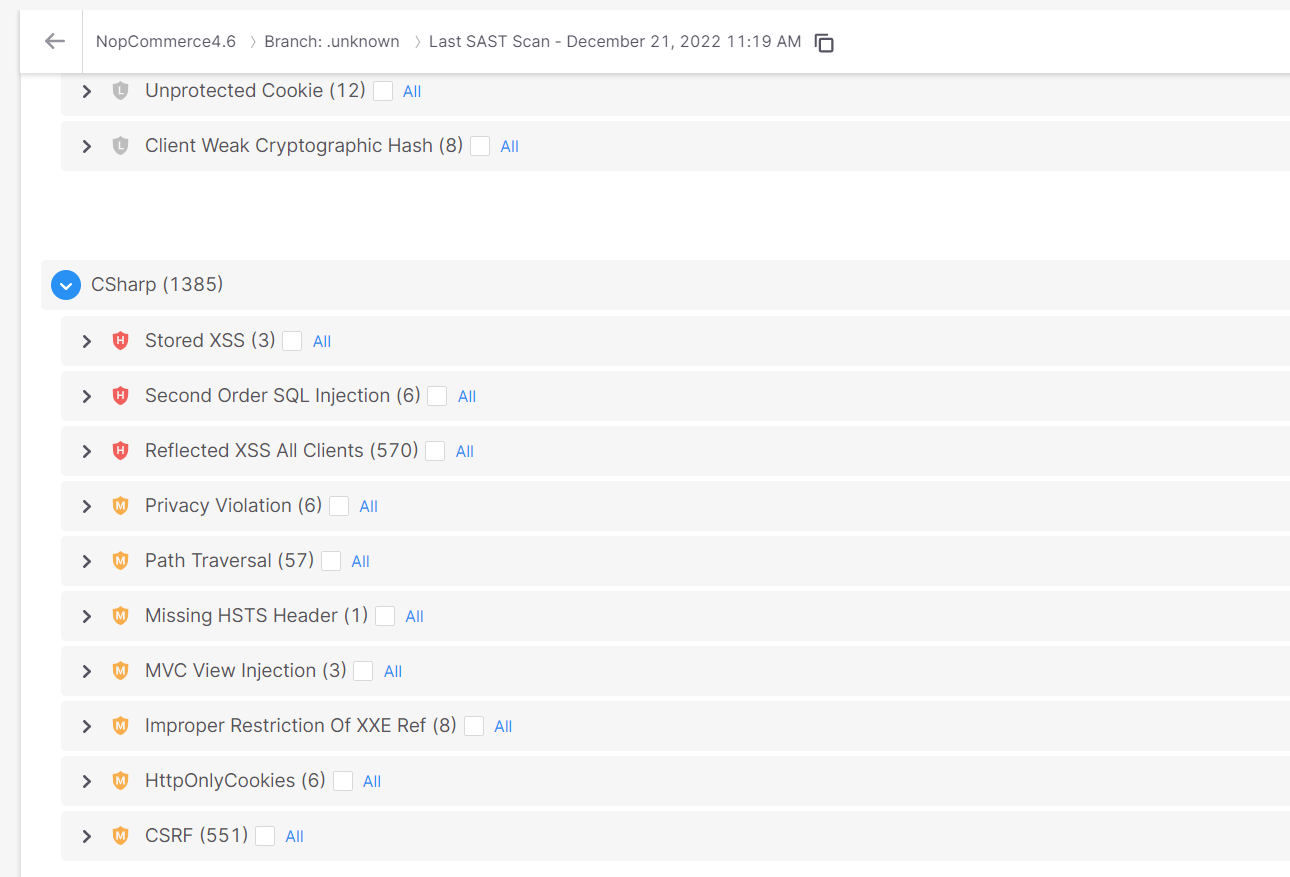 Nop 4.6 vulnerabilities checkmarx scanning · Issue #6481 · nopSolutions/nopCommerce · GitHub