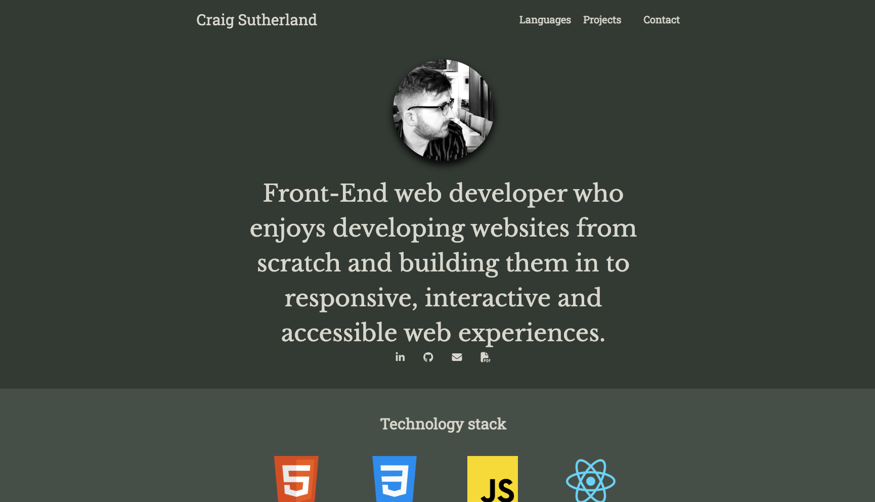 GitHub - craigcsutherland/Portfolio-page